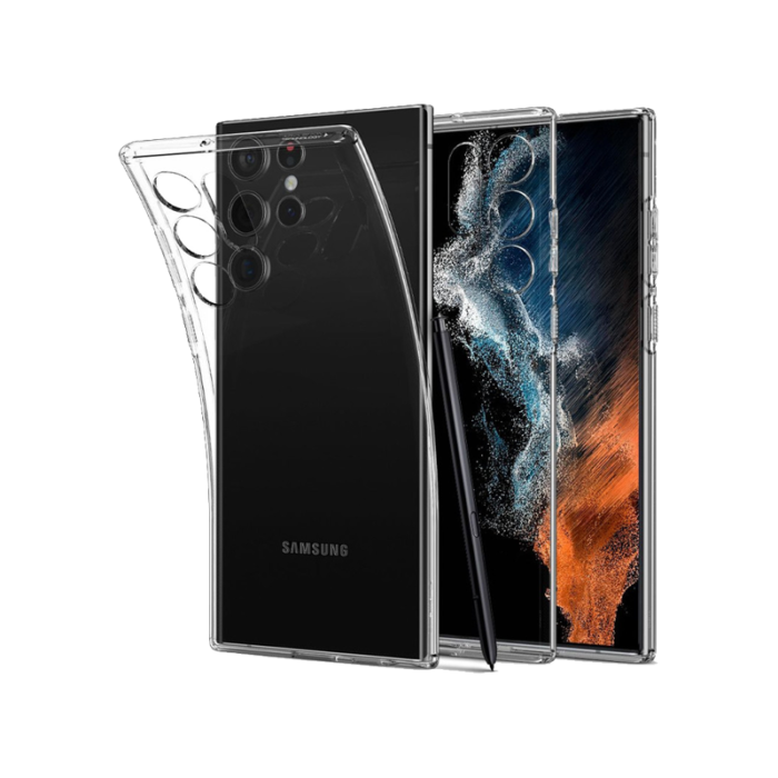 Maska Spigen Liquid Crystal Samsung Galaxy S22 Ultra Transparent - Mobitech